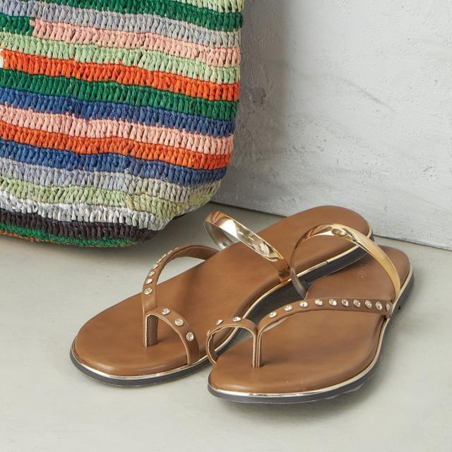 シップス（SHIPS）/ビジュー フラット サンダル