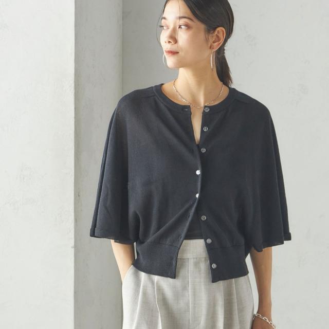 シップス（SHIPS）/〈手洗い可能〉ホール ガーメント ケープ デザイン カーディガン