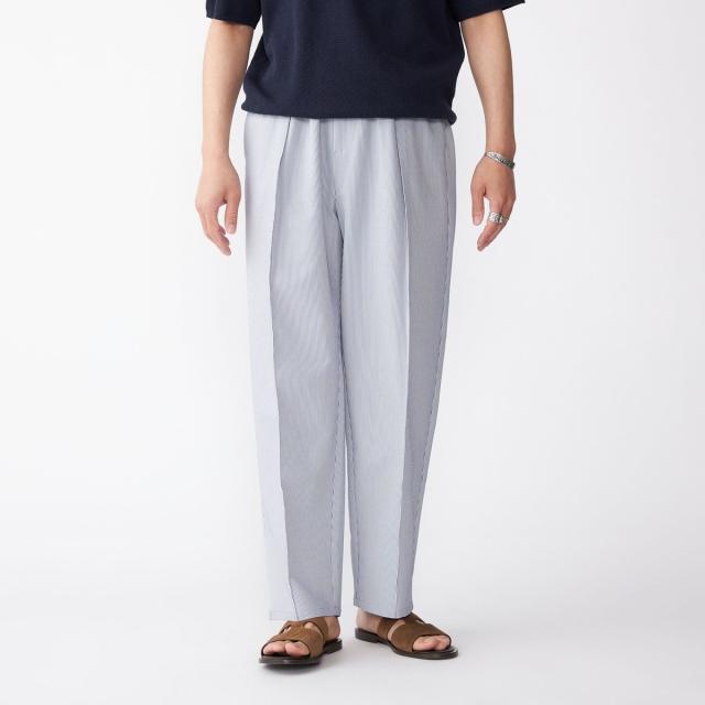 シップス（SHIPS）/SHIPS: COOLMAX(R) シアサッカー ピンタック ワイド パンツ