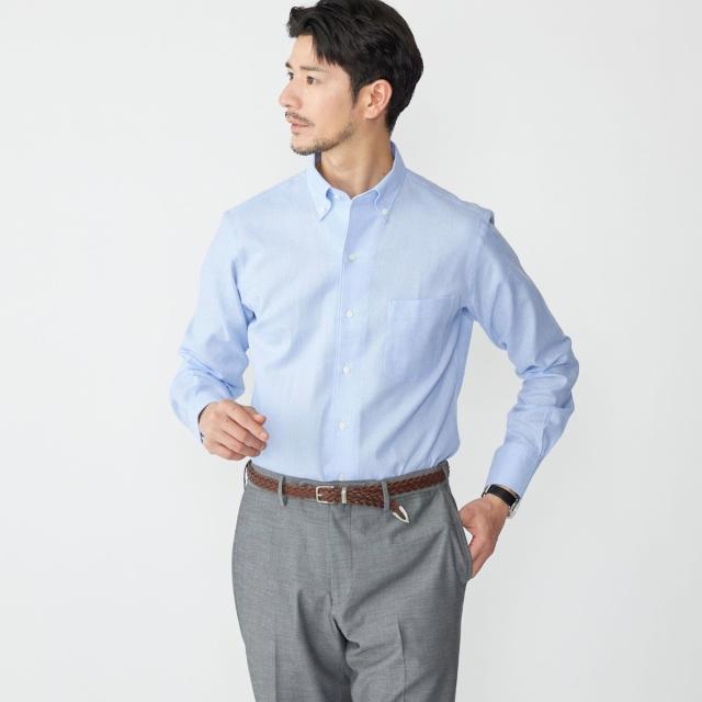 シップス（SHIPS）/SHIPS: イタリアン ボタンダウン カラミ ソリッド シャツ