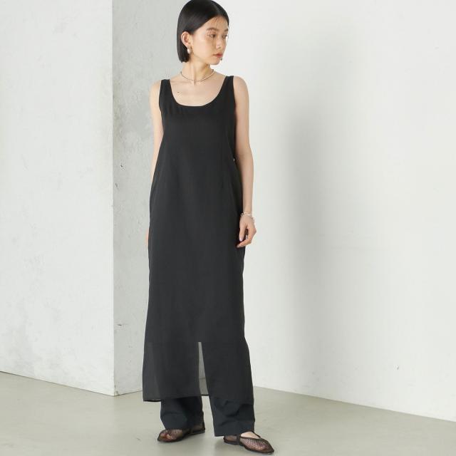 シップス（SHIPS）/Wai＋:〈手洗い可能〉オーガンジー ノースリーブ 2WAY ワンピース