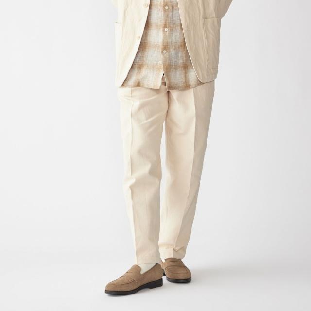 シップス（SHIPS）/Southwick Gate Label: コットン シルク 1プリーツ パンツ