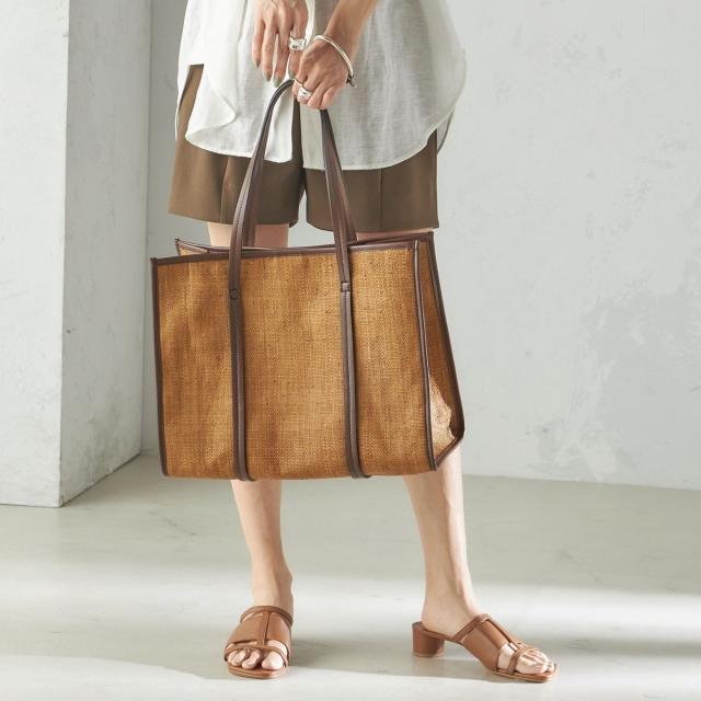 シップス（SHIPS）/小泉里子コラボ:ラフィア トート バッグ