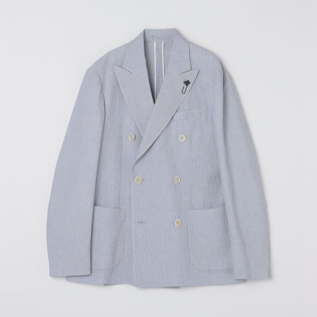 シップス（SHIPS）/LARDINI: ROMA シアサッカー ダブルブレステッド ジャケット