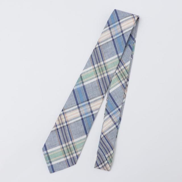 シップス（SHIPS）/BREUER: リネン マドラス チェック ネクタイ