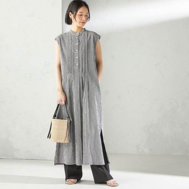 シップス（SHIPS）/〈手洗い可能〉ACAR リップル タック ワンピース