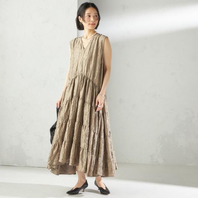 シップス（SHIPS）/TORRAZZO DONNA:〈手洗い可能〉ティアード ノースリーブ ワンピース