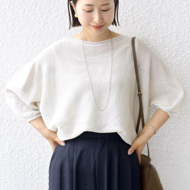 シップス（SHIPS）/〈手洗い可能〉ペーパー パフ スリーブ 半袖 ニット