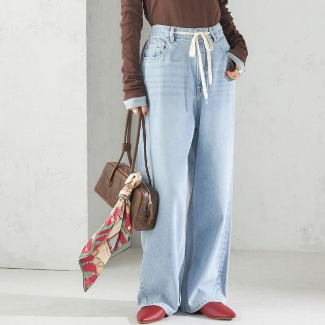 シップス（SHIPS）/〈洗濯機可能〉ドロスト イージー デニム パンツ