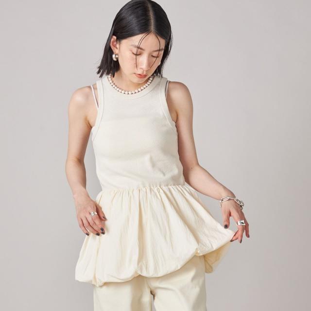 シップス（SHIPS）/SHIPS NINE CASE:〈洗濯機可能〉バブル ヘム トップス