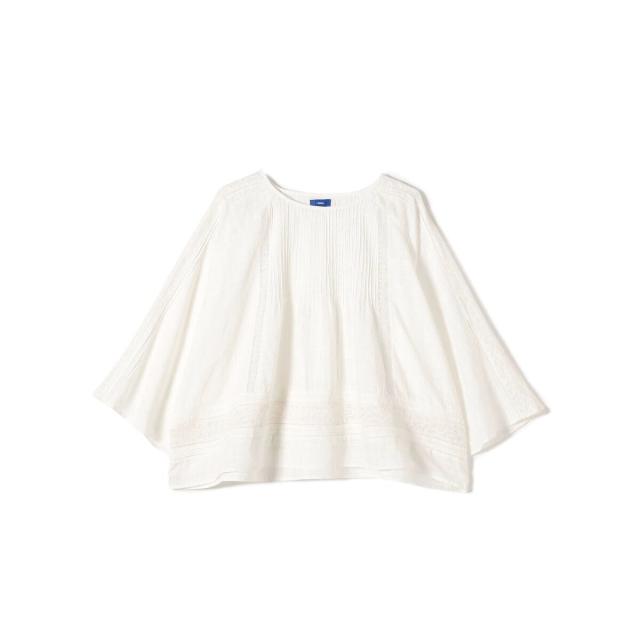 シップス（SHIPS）/Fanaka:〈手洗い可能〉ピンタック ベル スリーブ ブラウス