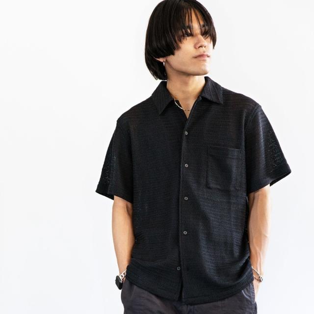 シップス（SHIPS）/City Ambient Products: レギュラーカラー メッシュ シアー シャツ