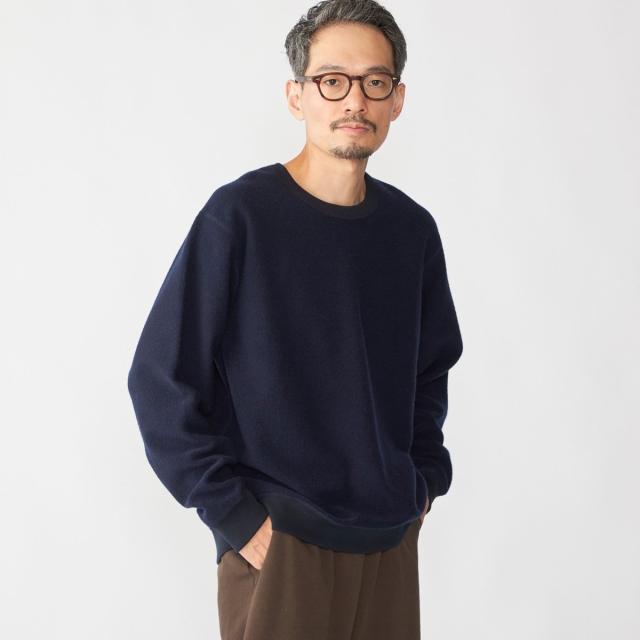 シップス（SHIPS）/SHIPS: コットン ウール クルーネック スウェット