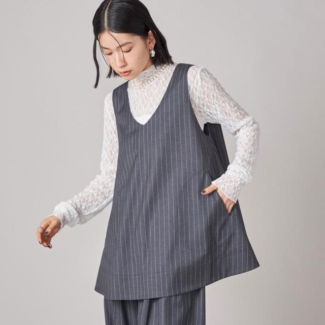 シップス（SHIPS）/SHIPS NINE CASE:〈手洗い可能〉ストライプ チュニック