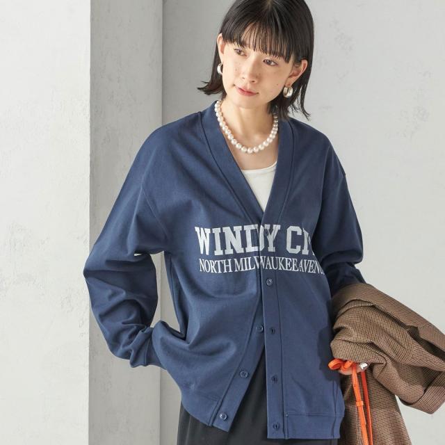 シップス（SHIPS）/【SHIPS別注】Odub:Vネック ロゴ カーディガン