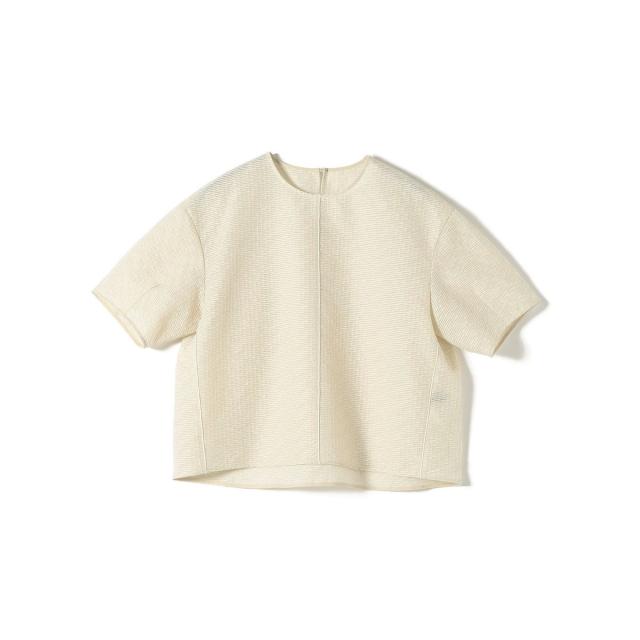 シップス（SHIPS）/SHIPS Primary Navy Label:〈手洗い可能〉シアー ジャカード TEE ブラウス