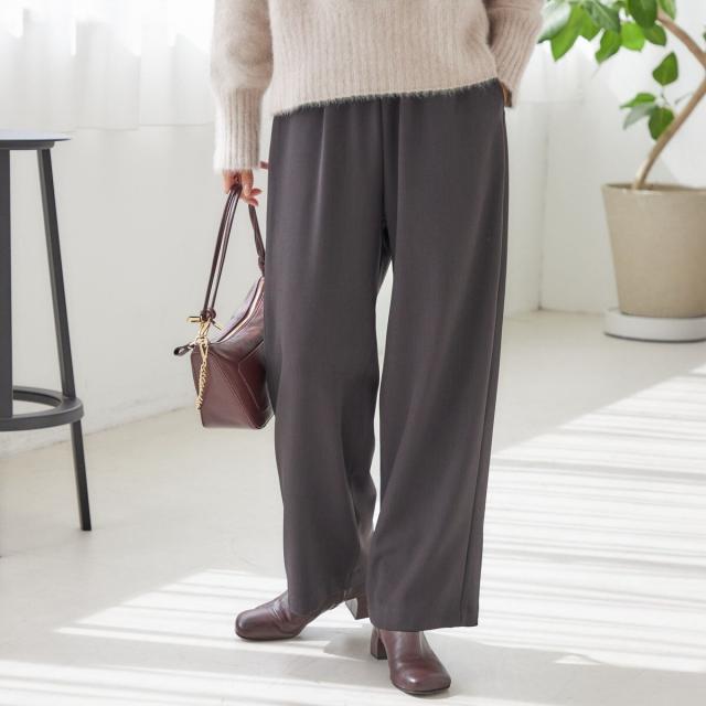 シップス（SHIPS）/〈UVカット/防シワ加工〉梳毛調 ストレッチ ドロスト パンツ