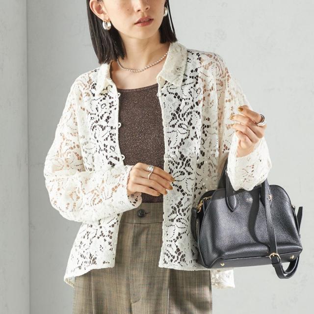 シップス（SHIPS）/〈手洗い可能〉レース シャツ 羽織