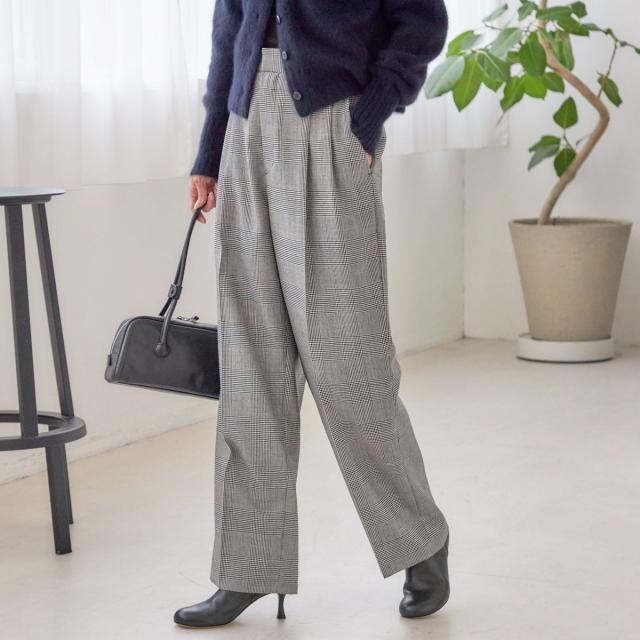 シップス（SHIPS）/〈手洗い可能〉ウォッシャブル ウール タック パンツ