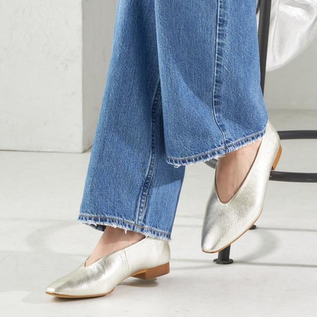 シップス（SHIPS）/Vカット フラット パンプス