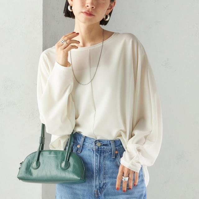 シップス（SHIPS）/〈手洗い可能〉前後 2WAY シアー ドルマン ブラウス