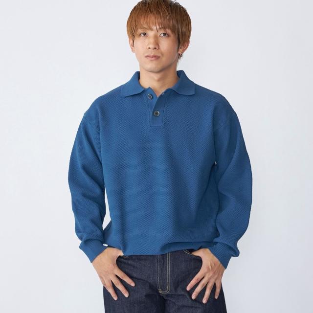 シップス（SHIPS）/City Ambient Products:〈手洗い可能〉ポリエステル メッシュ ニット ポロ ロン