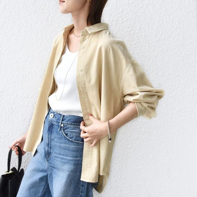 シップス（SHIPS）/【WEB限定】〈洗濯機可能〉コーデュロイ ギャザー シャツ 羽織