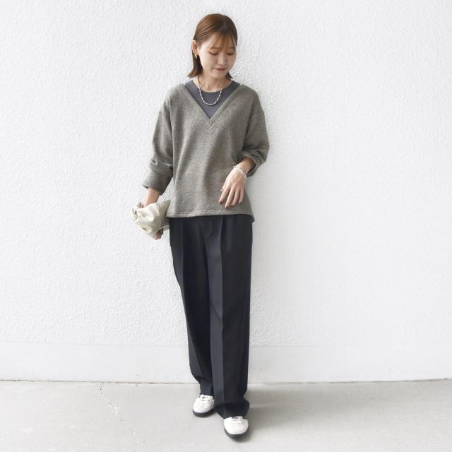 シップス（SHIPS）/〈手洗い可能〉レイヤード デザイン ラメ メランジ