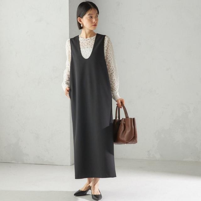 シップス（SHIPS）/〈吸水速乾 / 手洗い可能〉アジャスト ボタン ジャンパー スカート