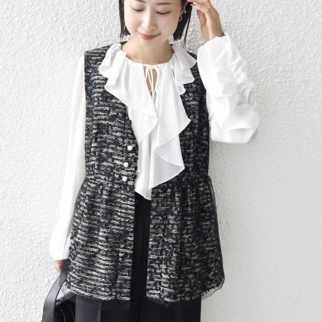 シップス（SHIPS）/【SHIPS別注】troisiemeCHACO: チュール ジレ（セレモニー対応可）