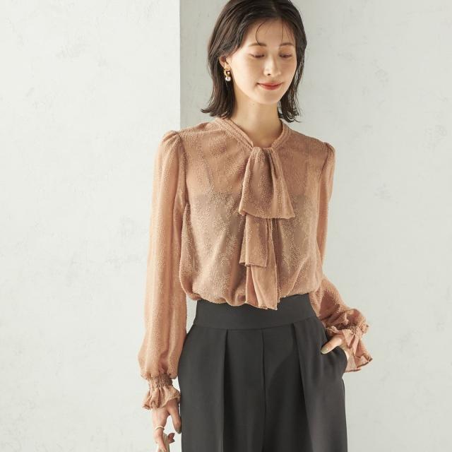 シップス（SHIPS）/【SHIPS別注】troisiemeCHACO: 〈手洗い可能〉2WAY シアー タイ ブラウス（セ