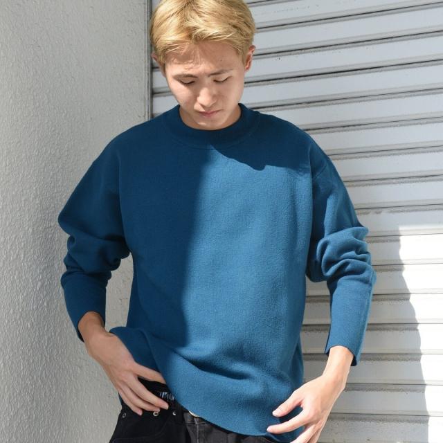 シップス（SHIPS）/City Ambient Products: 〈手洗い可能〉14ゲージ ダブルジャカード モックネッ