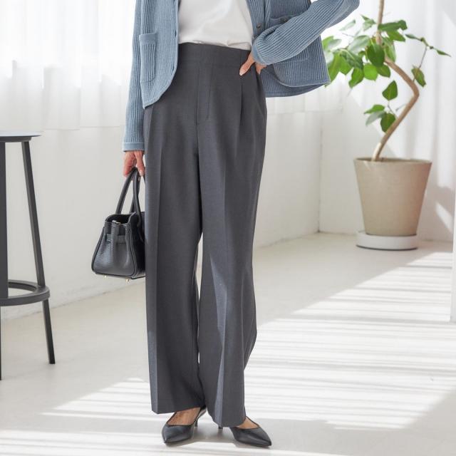 シップス（SHIPS）/《一部追加予約》〈手洗い可能〉メルティ ウォーム タック ワイド パンツ