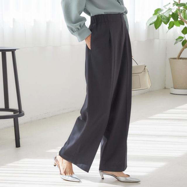 シップス（SHIPS）/《一部追加予約》〈手洗い可能〉メルティ ウォーム タック ワイド パンツ