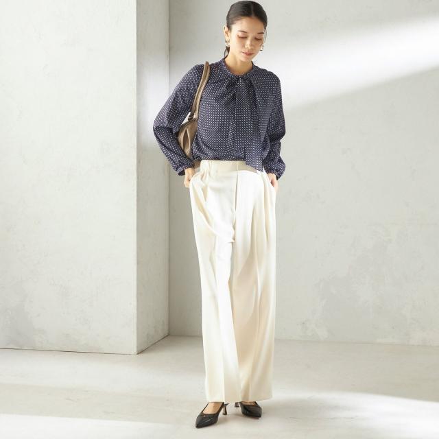 シップス（SHIPS）/《一部追加予約》〈手洗い可能〉メルティ ウォーム タック ワイド パンツ