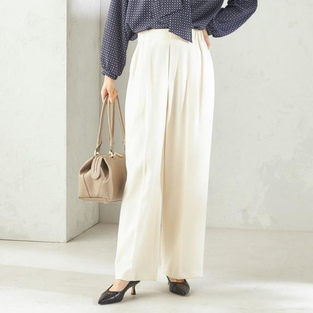 シップス（SHIPS）/《一部追加予約》〈手洗い可能〉メルティ ウォーム タック ワイド パンツ