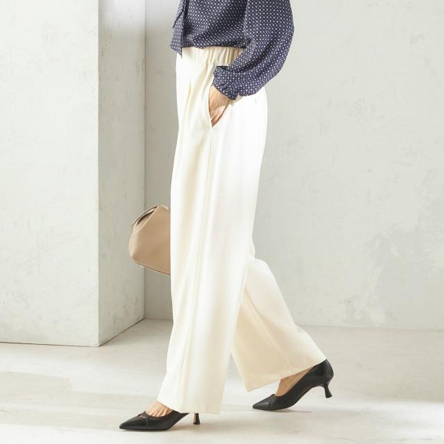 シップス（SHIPS）/《一部追加予約》〈手洗い可能〉メルティ ウォーム タック ワイド パンツ