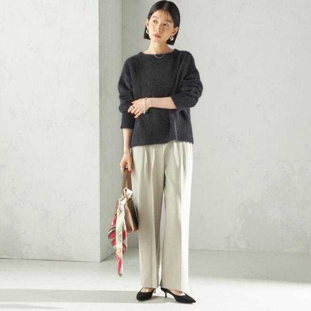 シップス（SHIPS）/《一部追加予約》〈手洗い可能〉メルティ ウォーム タック ワイド パンツ