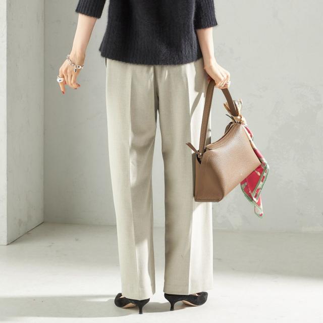 シップス（SHIPS）/《一部追加予約》〈手洗い可能〉メルティ ウォーム タック ワイド パンツ