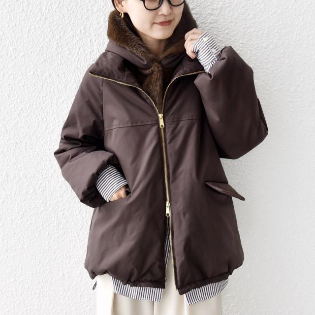 シップス（SHIPS）/【WEB限定】2WAY フェイクファー 中綿 ブルゾン