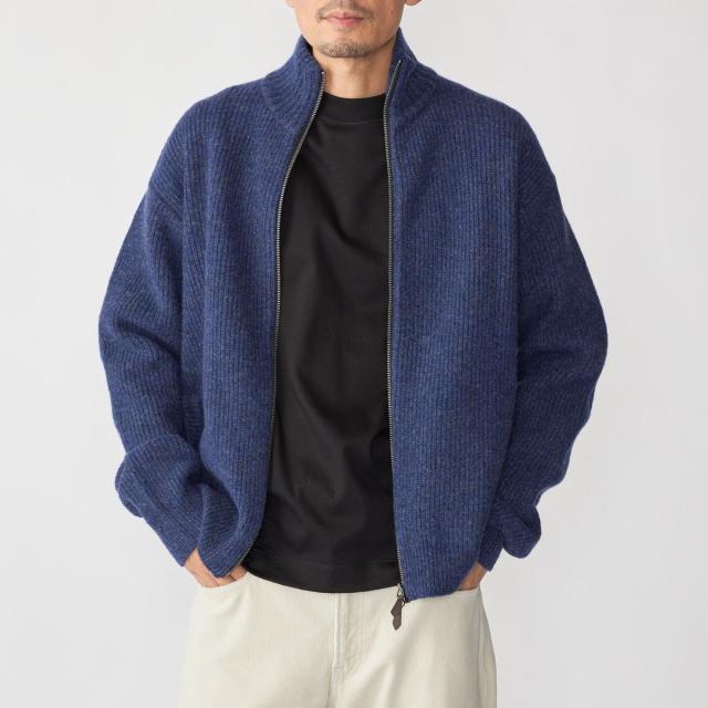 シップス（SHIPS）/SHIPS: ウール ドライバーズ ジップ カーディガン