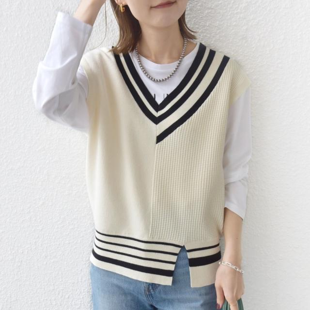 シップス（SHIPS）/【WEB限定】〈手洗い可能〉チルデン ニット ベスト