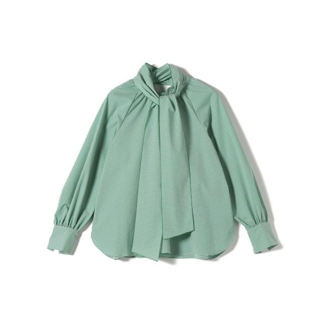 シップス（SHIPS）/SHIPS Primary Navy Label:〈手洗い可能〉ストレッチ ギンガム ボウタイ ブラ