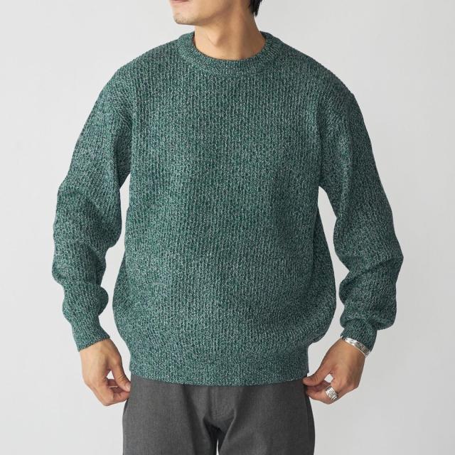 シップス（SHIPS）/SHIPS:〈手洗い可能〉メランジ クルーネック ニット