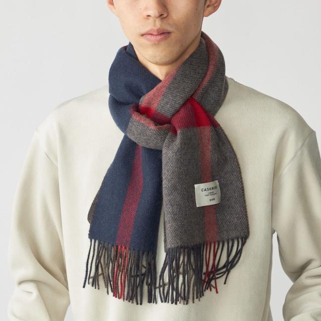 シップス（SHIPS）/SHIPS: カシミヤ ダブルフェイス チェック マフラー