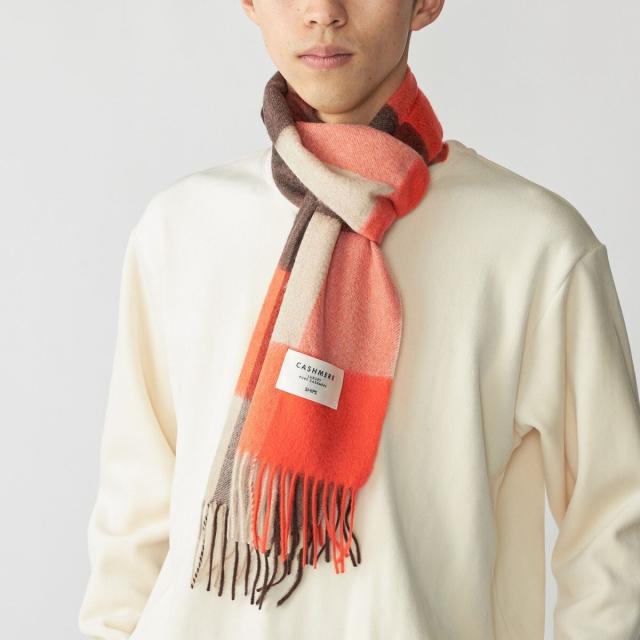 シップス（SHIPS）/SHIPS: カシミヤ シングル 3ブロック マフラー