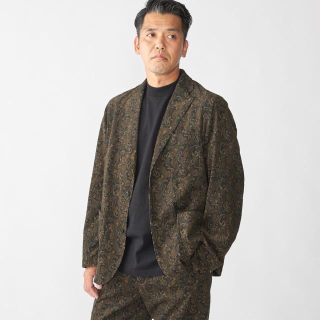 シップス（SHIPS）/Southwick Gate Label:〈セットアップ対応〉プリント コーデュロイ ジャケット