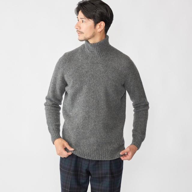 シップス（SHIPS）/Drumohr: ウール シャギードッグ タートルネック ニット