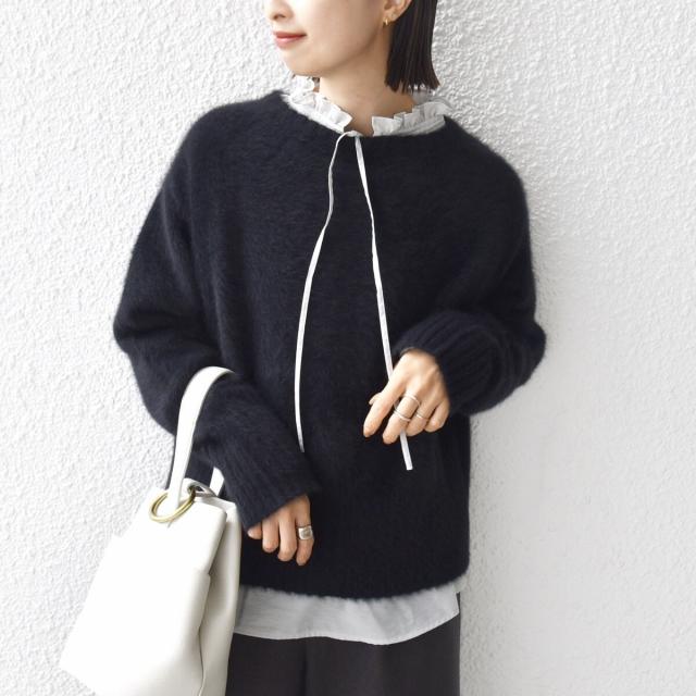 シップス（SHIPS）/〈手洗い可能〉シアー タンブラー リボン デザイン ロング スリーブ ブラウス