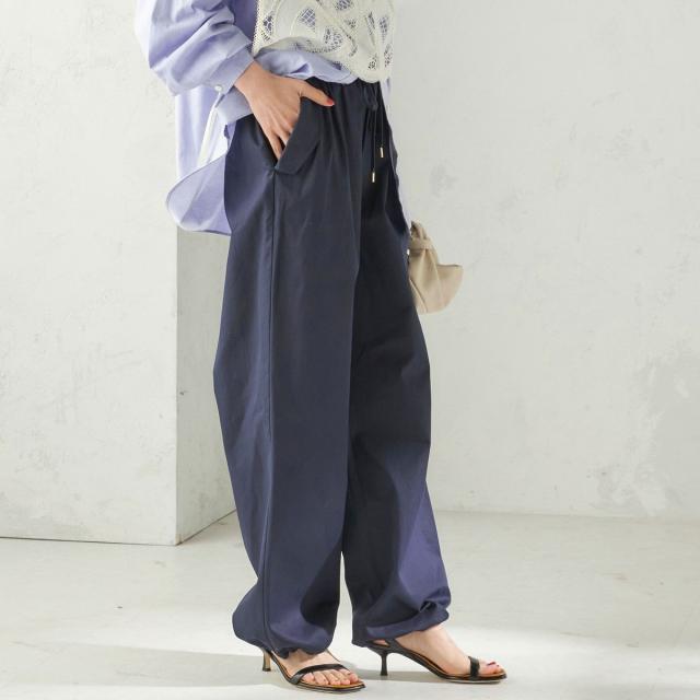 シップス（SHIPS）/《予約》〈手洗い可 / 撥水加工〉サイド ポケット 裾 ドロスト パンツ